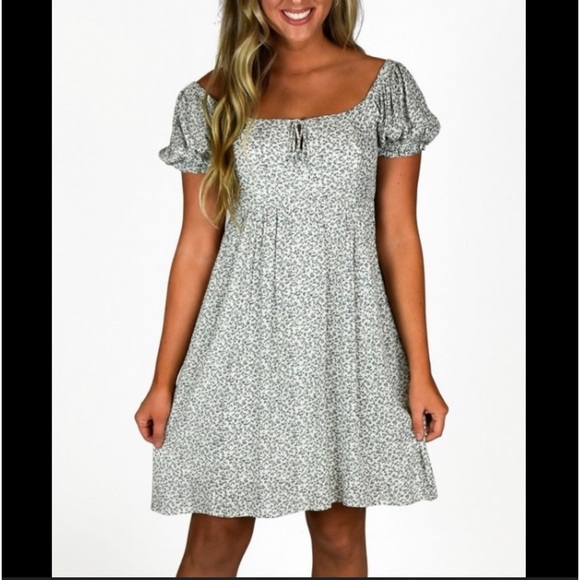 Hem & Thread | Dresses | Sage Green Floral Sun Dress | Poshmark